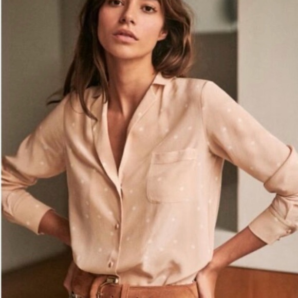 Sezane | Tops | Sezane Light Pink Button Down Shirt | Poshmark
